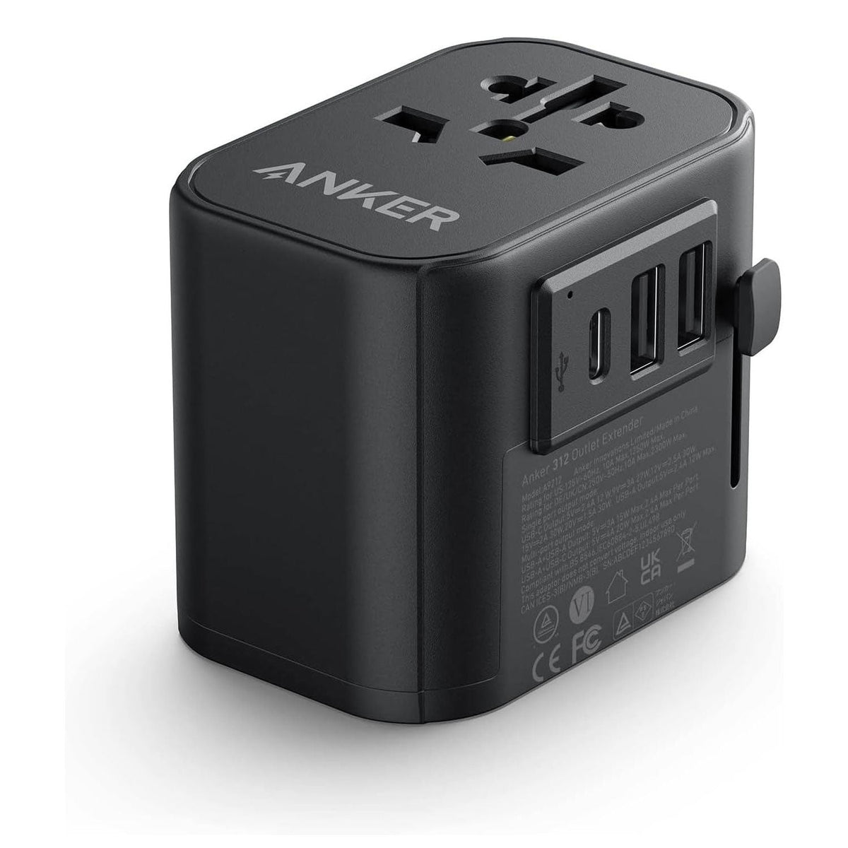 Anker 312 Travel Adapter 4 in 1 30W Black Best Price in Pakistan – Al ...